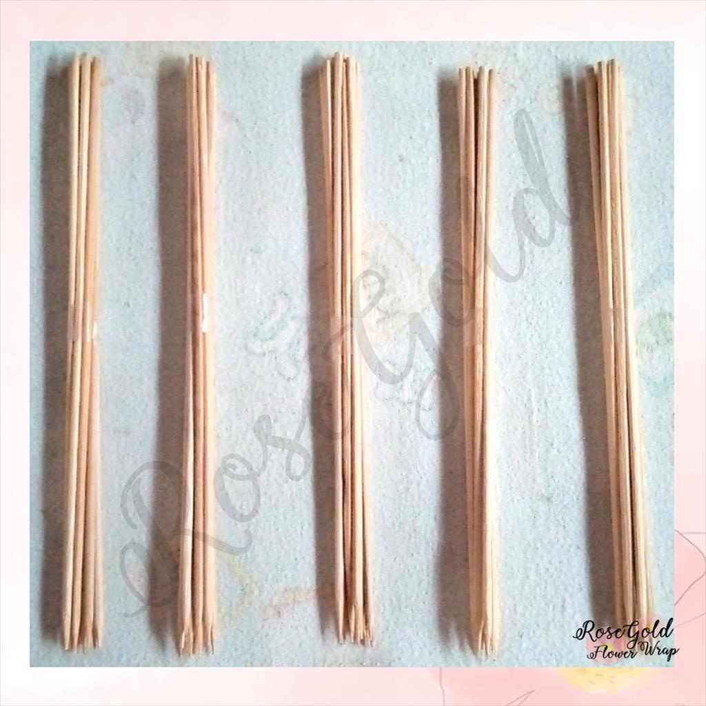 Jual [10 BATANG] TUSUK KAYU LIDI / TUSUK SATE / TUSUK BUKET UANG ...