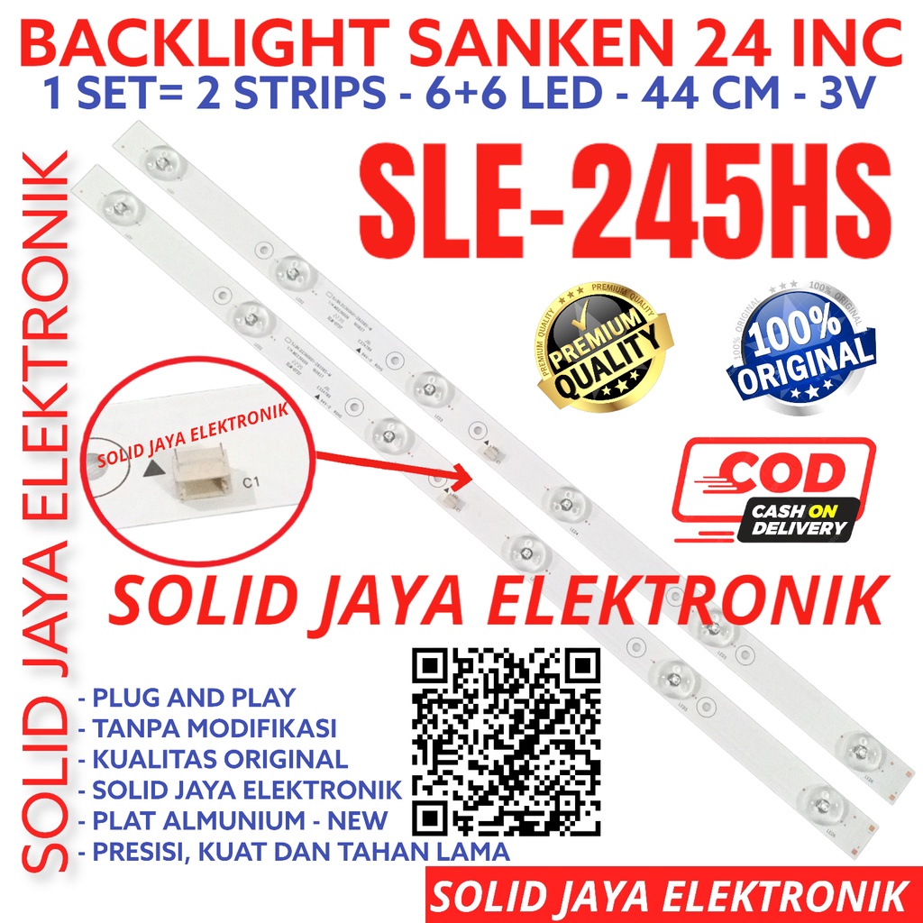 Jual BACKLIGHT TV LED SANKEN 24 INC SLE-245HS SLE245HS SLE-245 SLE245 ...