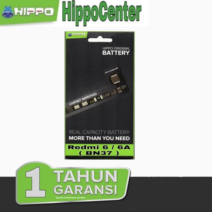 Jual BATERAI HIPPO XIAOMI XIAO MI REDMI 6 / 6A ( BN37 ) 2900MAH ...