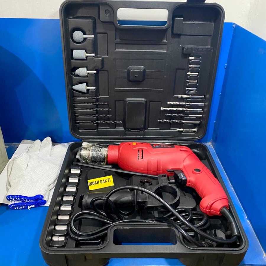 Jual Mesin Bor Listrik Bor Tembok Beton Besi Impact Drill 13mm Edon ...