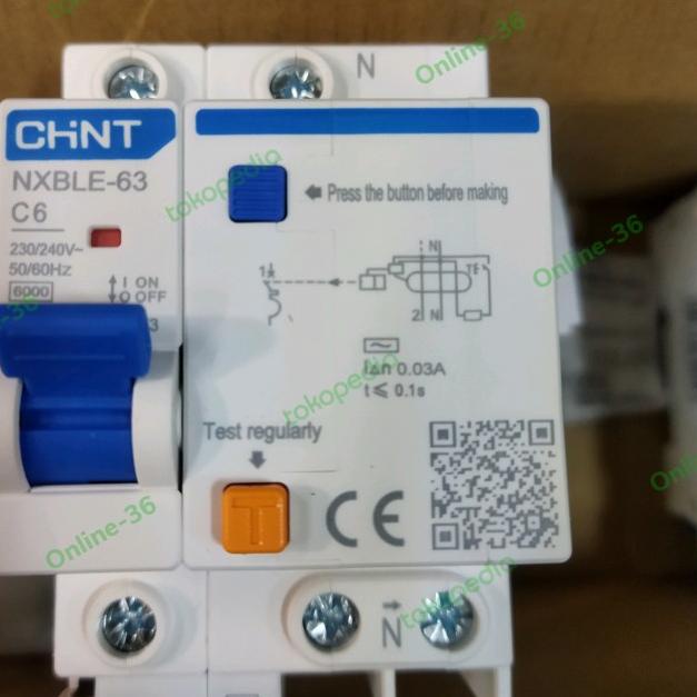 Jual Rcbo chint elcb+mcb NXBLE-32 1P+N 6ka 6A-32A - 6A | Shopee Indonesia