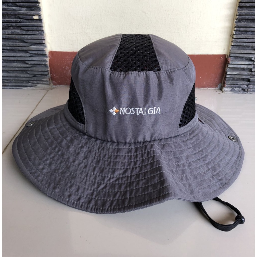 Jual Jungle Hat Topi Rimba Bucket Hat Bahan Parasit Jaring Abu | Shopee ...