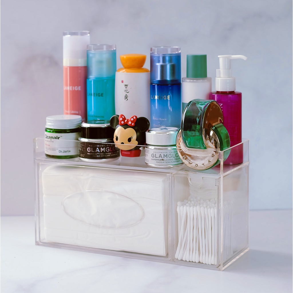 Jual Venus - Acrylic Makeup Organizer / Kotak Box Tempat Tissue Tisu ...