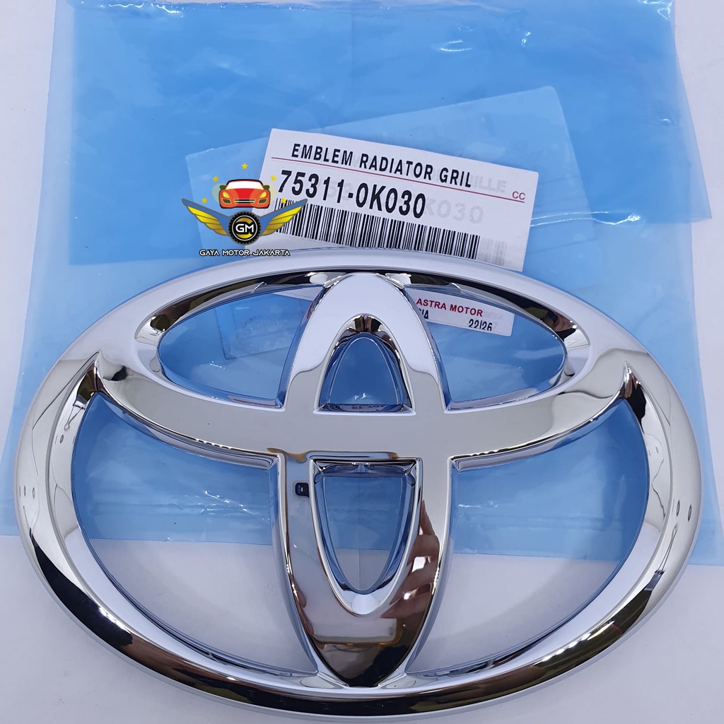 Jual Emblem Grille Radiator Logo Toyota Avanza-Innova-Rush 75311-0K030 ...