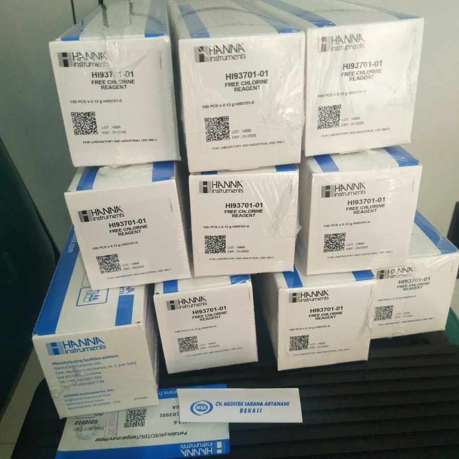 Jual HANNA HI 93701-01 Free Chlorine Reagenit for Photometer | Shopee ...