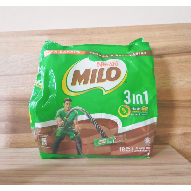 Jual MILO MALAYSIA 3IN1 SACHET STICK (tanpa free) | Shopee Indonesia