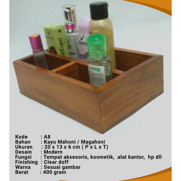 Jual A8, Kotak kayu, box kayu, tempat penyimpanan kayu, storage box ...
