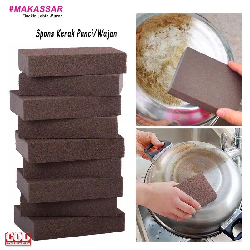 Jual Spons Pembersih Kerak Panci Wajan Besi Magic Sponge / Spons Cuci ...