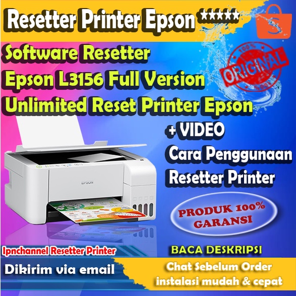 Jual Resetter Epson L3156 Full Version Unlimited Reset Printer Epson | Shopee Indonesia