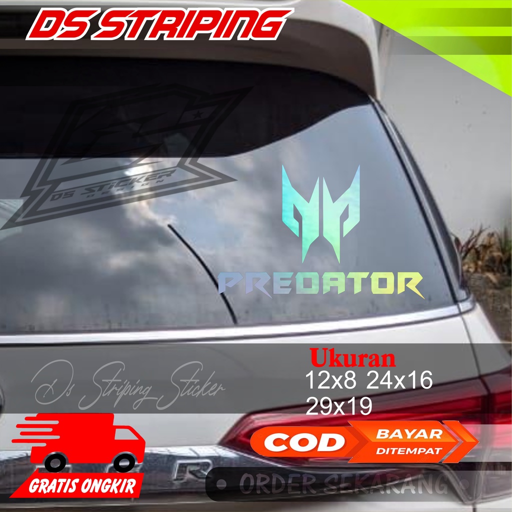 Jual Ct-35 Stiker Cutting Predator Variasi Motor Mobil Sticker Timbul ...