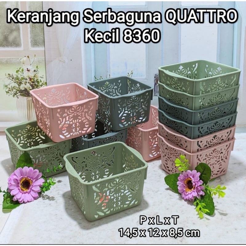Jual Keranjang Mini Plastik Serbaguna Quattro Kecil Isi 12 Pcs | Shopee ...