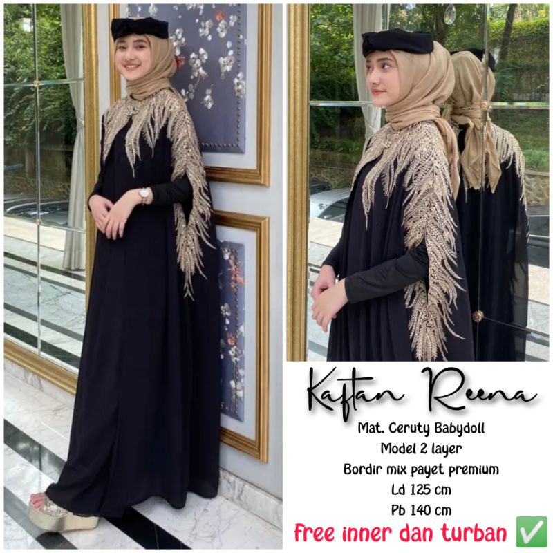 Jual Kaftan Fuji Free Inner Dan Turban Kaftan Terbaru Kaftan Kondangan Shopee Indonesia