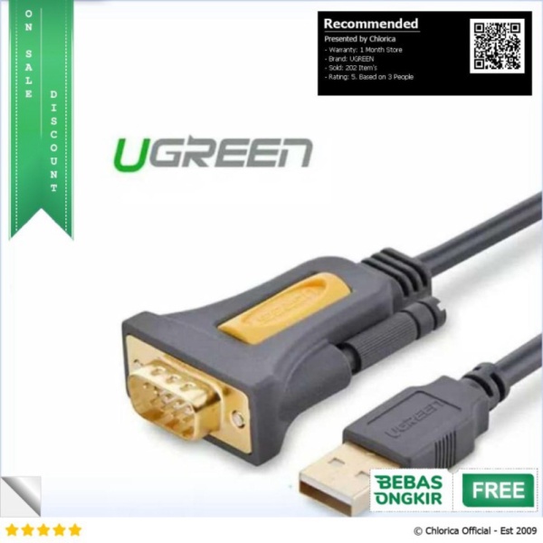 Jual Jual UGREEN Kabel Konverter USB to RS232 Male - 20210 - Hitam ...