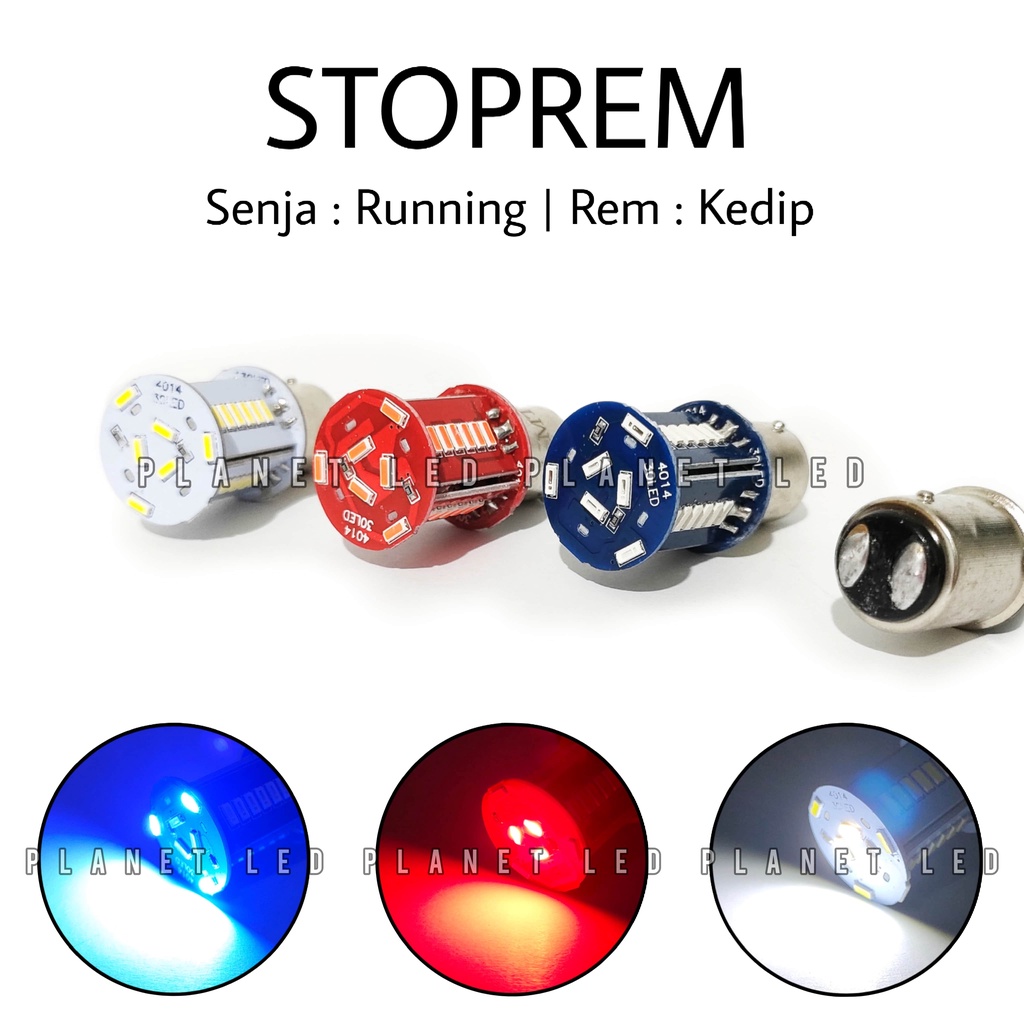 Jual Lampu LED Stoprem Running 30 Mata LED Senja dan Rem Socket Kaki 2 ...
