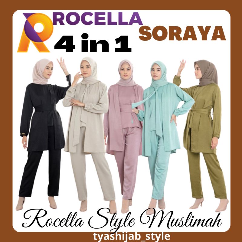 Jual Rocella ONE SET SORAYA 4 IN 1 Setelan Kerja Wanita| Stelan Busana ...