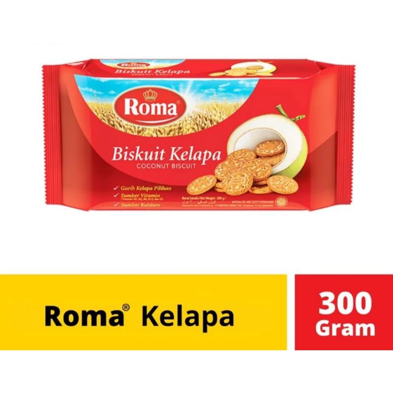 Jual Roma Kelapa Biskuit Berat 300 Grm | Shopee Indonesia