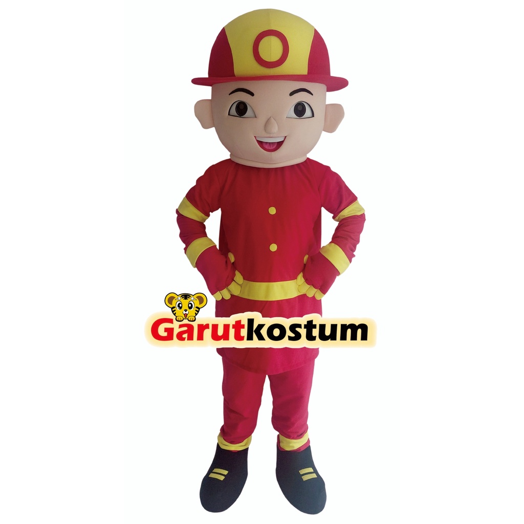 Jual kostum maskot badut ipin pemadam kebakaran setelan costume lucu ...