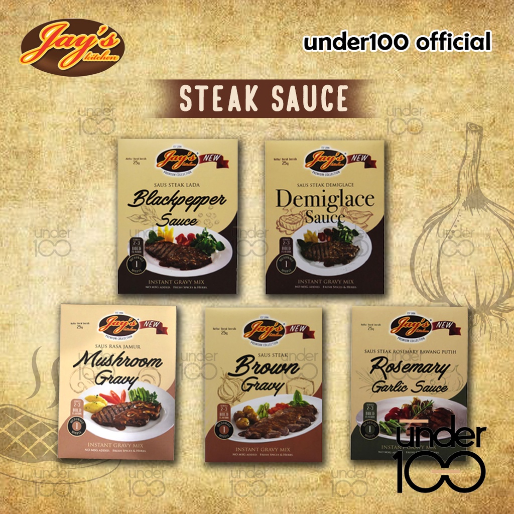 Jual Under100 Jay’s Kitchen Jays Saus Steak 25 g Brown Gravy | Mushroom ...