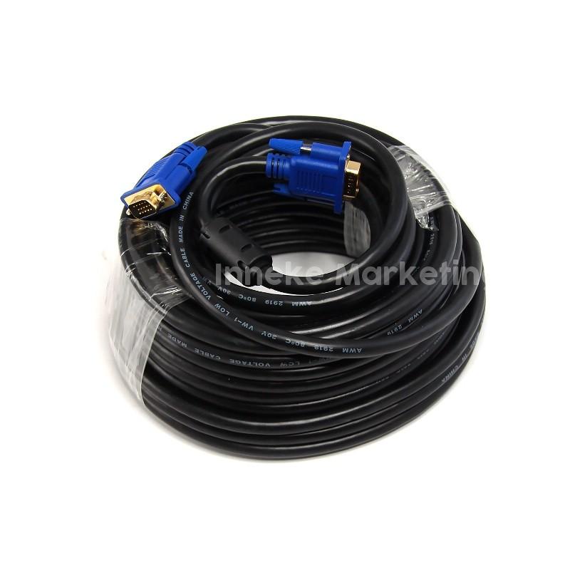 Jual KABEL VGA PANJANG KABEL 20 METER PIN PLATE GOLD HQ Compatible ...