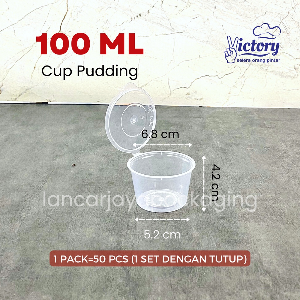 Jual [PER PACK] Cup Sauce Saus Pudding Sambal Victory Thinwall Klip ...