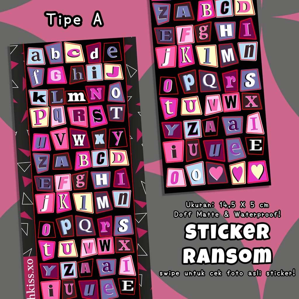 Jual [BACA DESKRIPSI] Sticker untuk Dekorasi Photocard / Polcos Huruf ...