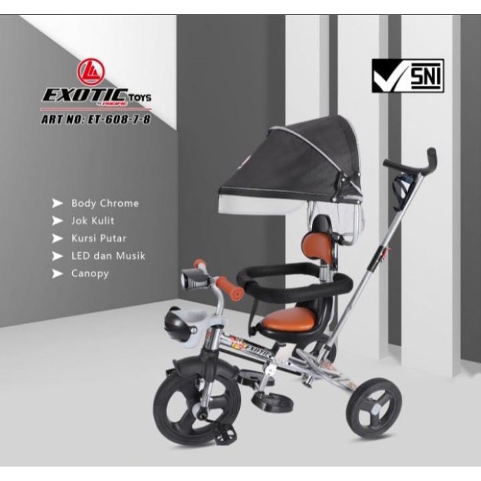 Jual Sepeda Anak Roda 3 Exotic ET 608-7-8/Tricycle/Sepeda Anak MURAH ...