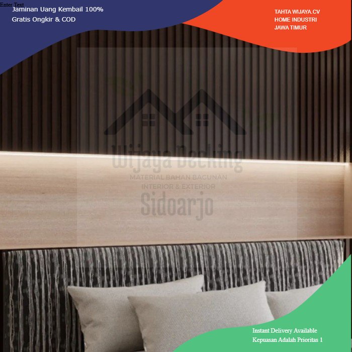 Jual Wall Panel Balian Type E /Panel dinding 3D ringan/Decor kayu ...