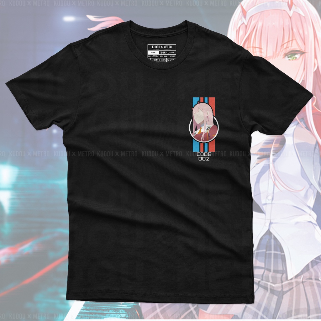 Jual Tshirt Zero Two Head Portrait Black Anime Manga Zero Two | Shopee ...