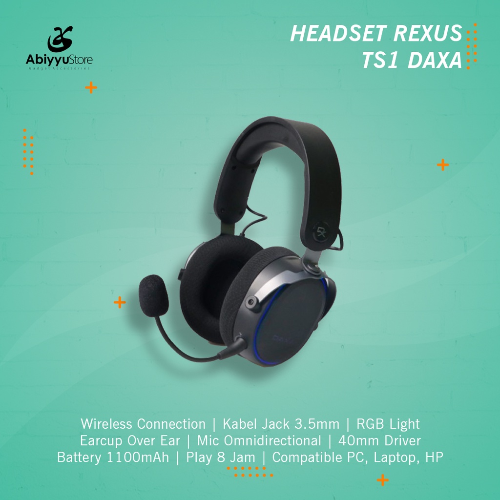 Jual Headset Wireless Rexus Daxa TS1 Gaming Headphone Komputer PC ...