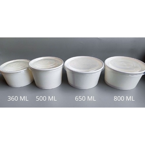 Jual Paper Bowl Putih Freshone Polos 500ml @25pcs | Shopee Indonesia
