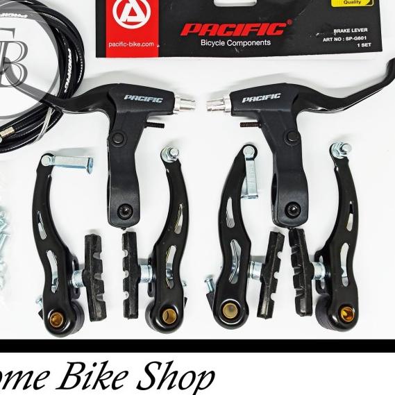 Jual Brake Set Rem V Brake sepeda besi hitam Pacific SP-G601 | Shopee ...
