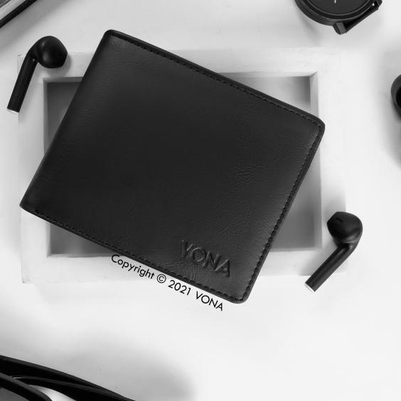 Jual VONA Dompet Pria Lipat Pendek Extra Slot Kartu Kulit PU - PENN ...
