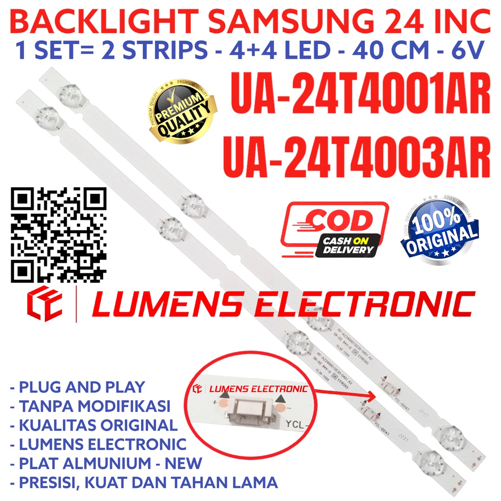 Jual BACKLIGHT TV LED SAMSUNG 24 INC UA 24T4001 24T4003 24T4001A 24T4003A 24T LAMPU BL 4K 6V ...