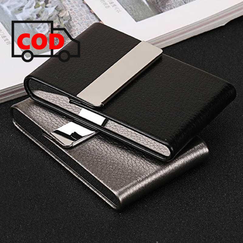 Jual Kotak Bungkus Tempat Rokok Stainless Steel Cover Kulit Sintetis ...