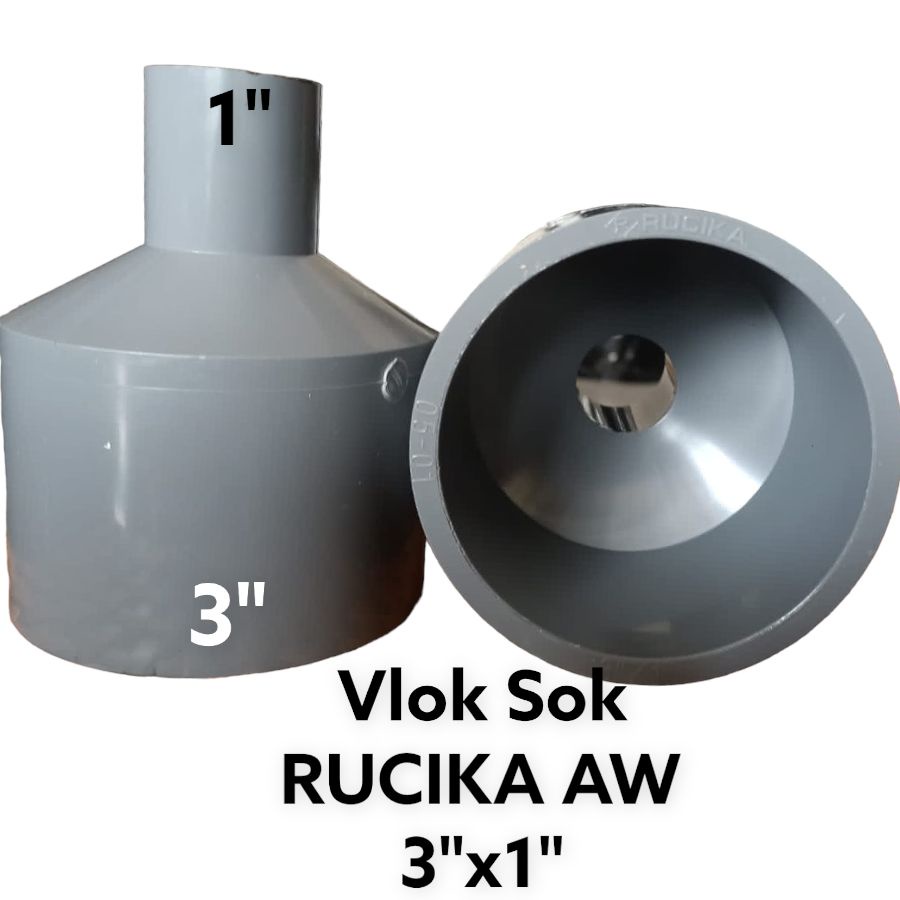 Jual VLOK SOK 3" x 1" RUCIKA AW/PLOKSOK SAMBUNGAN PIPA / V SOK ...