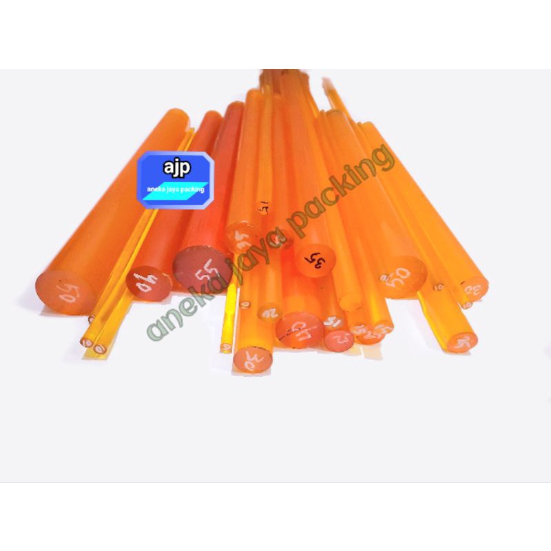 Jual polyurethane rod 50mm x 25cm as karet pu kuning batangan | Shopee Indonesia