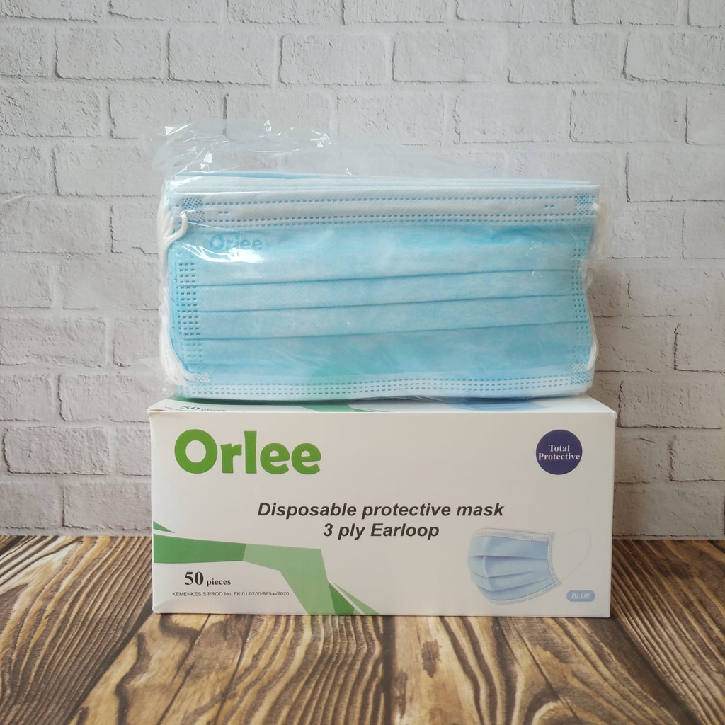 Jual Masker ORLEE ORLE Populer 3 ply 3Ply Earloop/Cantol Headloop/Hijab ...