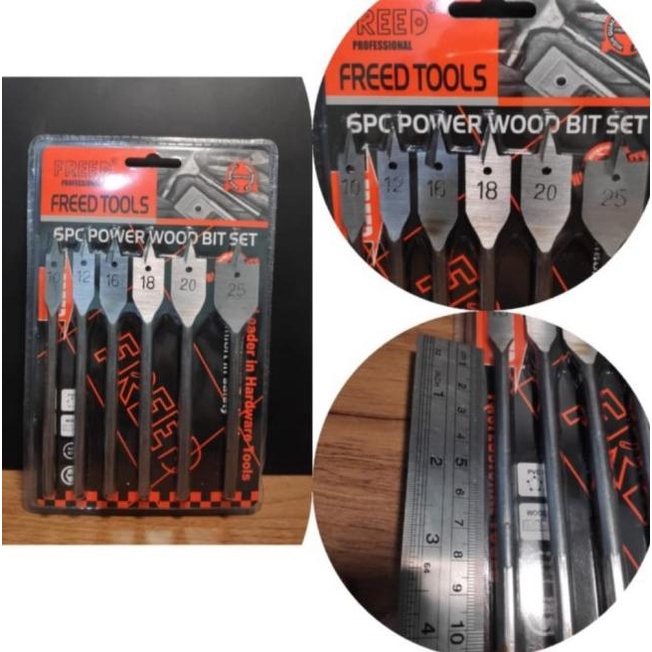 Jual Mata Bor Kipas FREED 6pcs Power Wood Bit Set - FREED TOOLS 6PC ...
