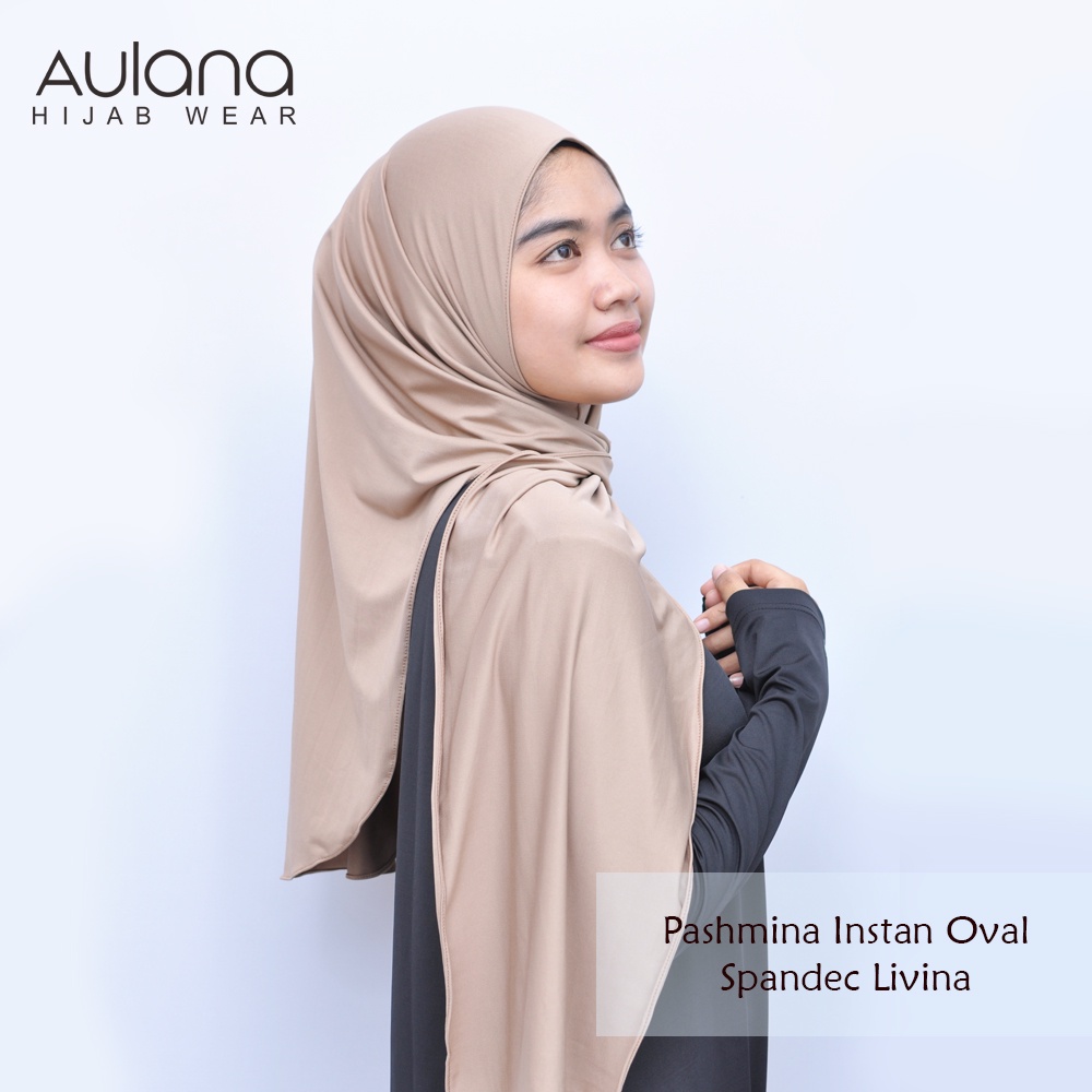 Jual Pashmina Instan Oval Spandex Livina Premium | Shopee Indonesia