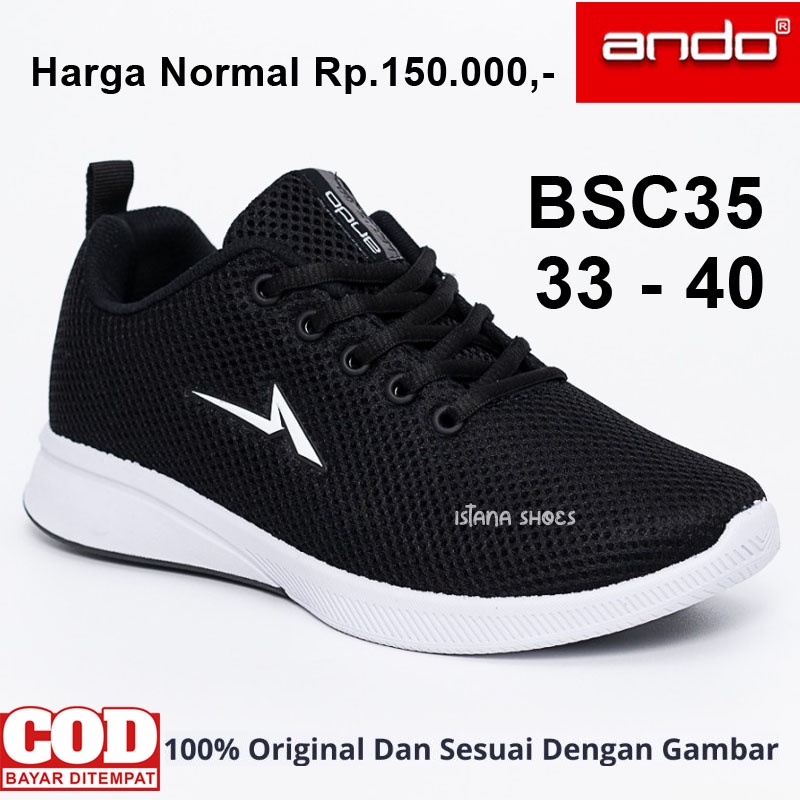 Jual Sepatu Sekolah Anak Perempuan Laki Laki SD SMP SMA Original Ando ...