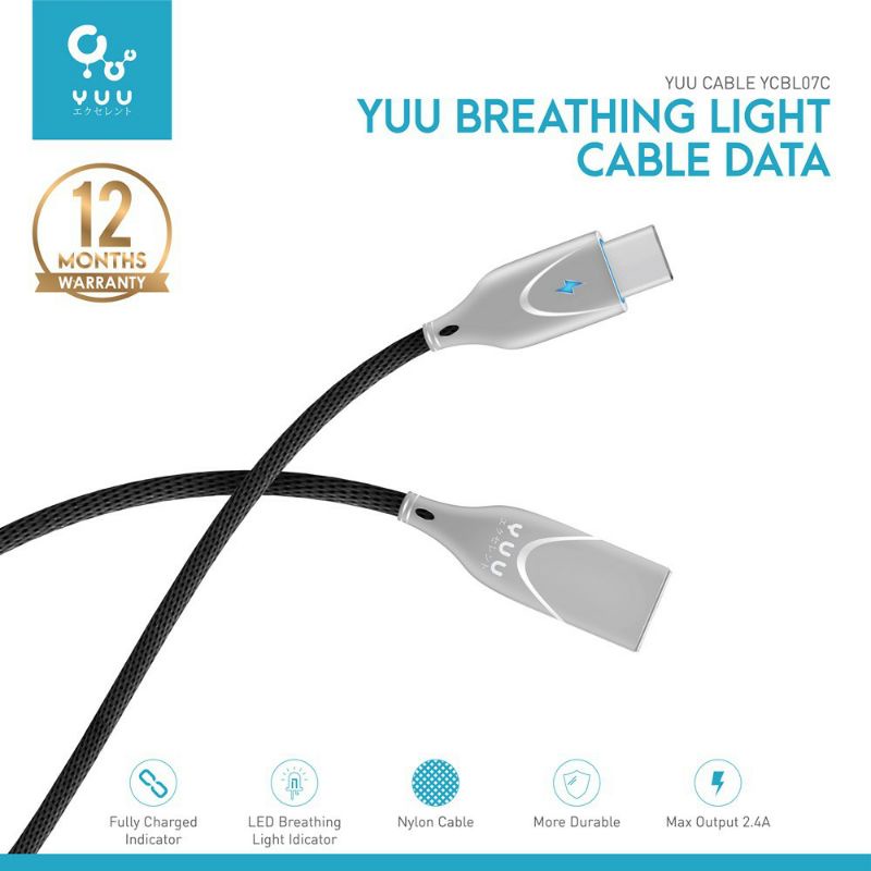 Jual Kabel Data YUU Fastcharging LED Breathing Light Indicator Micro ...