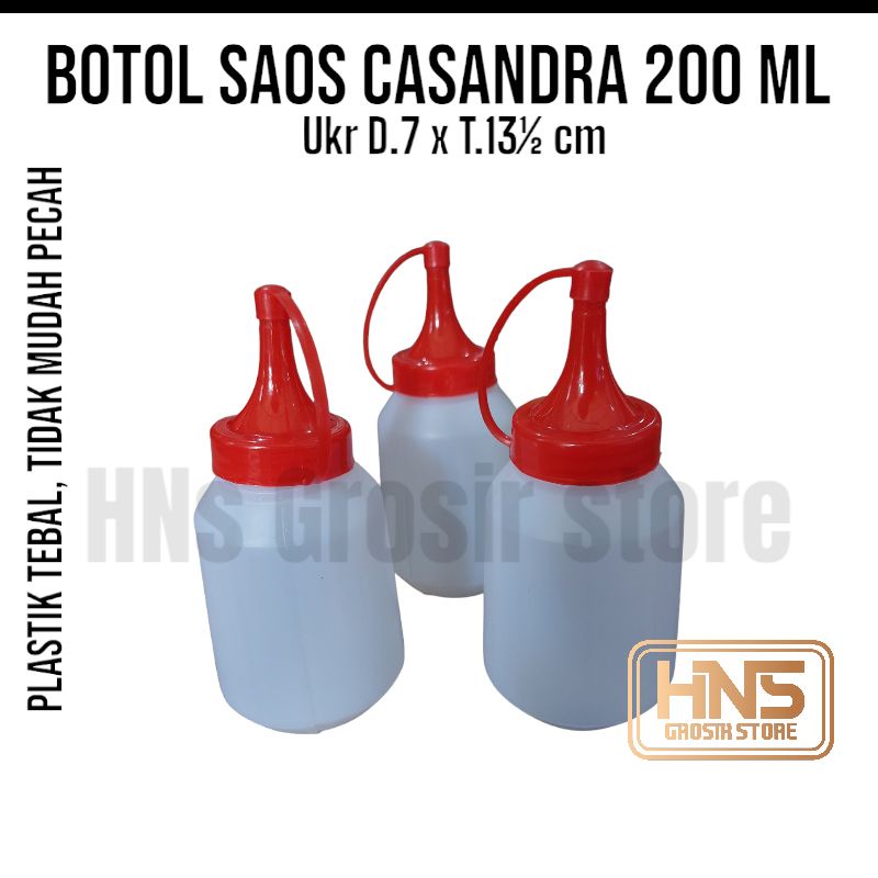 Jual Botol saos kecap 200 ml casandra plastik grosir | Shopee Indonesia