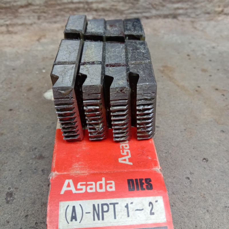 Jual mata senai drat pipa set npt asada ukuran 1-2 inchi original japan ...