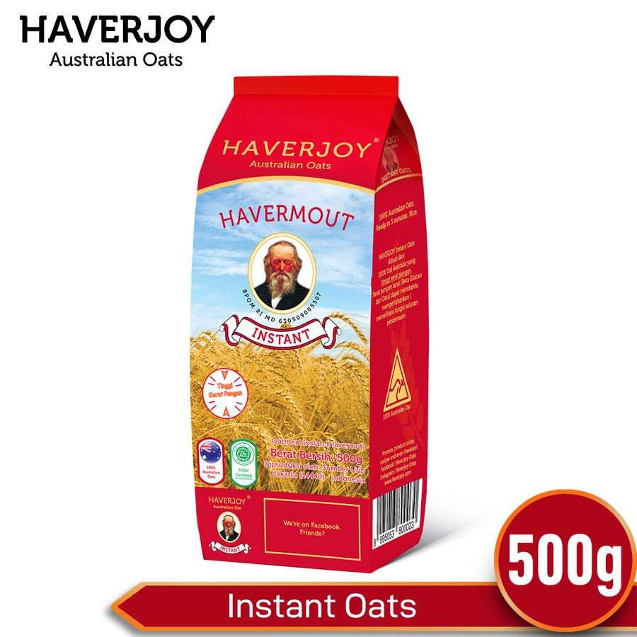 Jual HAVERJOY Havermout Instant Oats 500gr - Australian Oats | Shopee ...