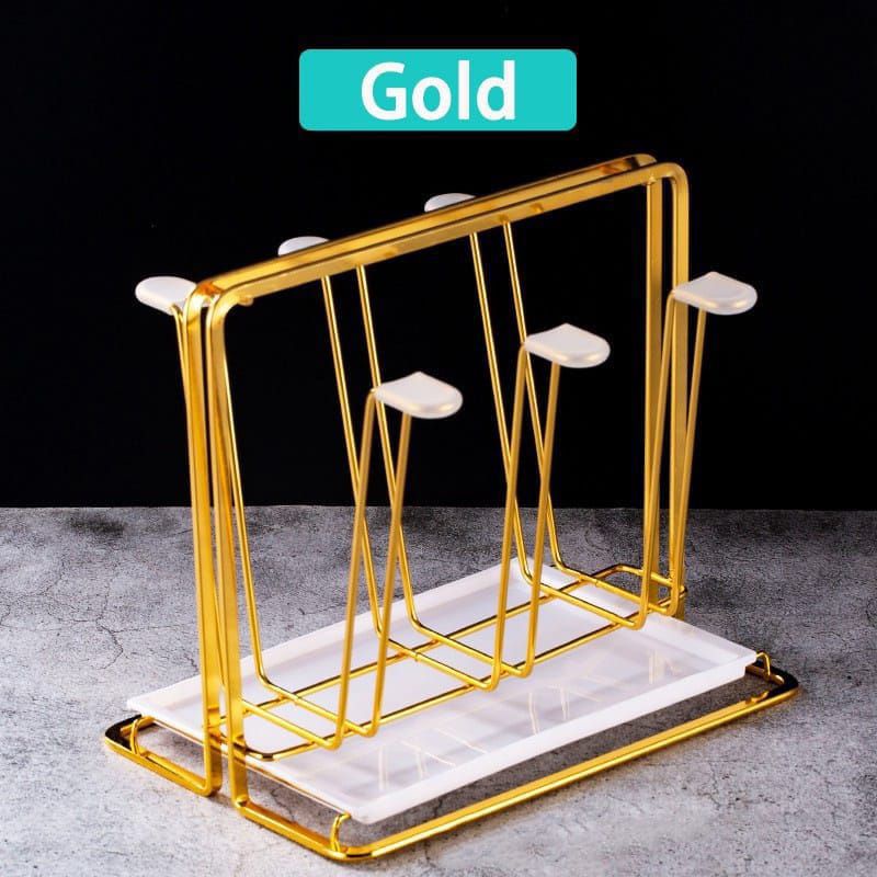 Jual Rak Gelas / Rak Gelas Premium / tempat gantungan gelas mewah gold ...