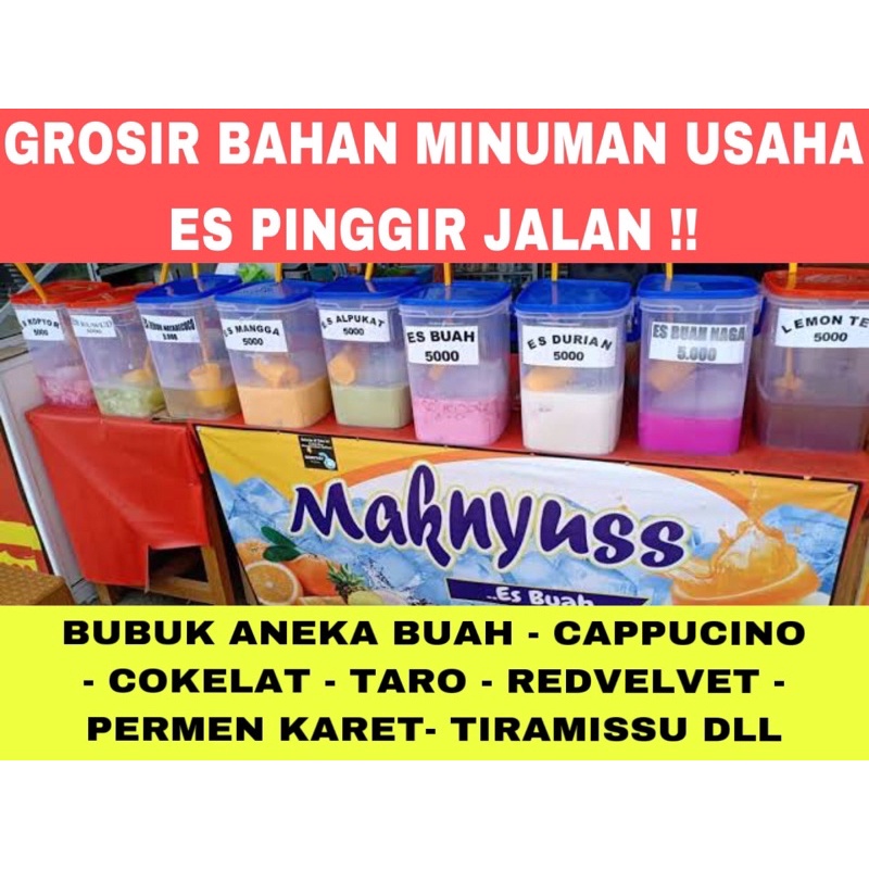 Jual Bubuk Minuman 1kg Usaha Es Pinggir jalan Es ember es kobok Bubuk ...