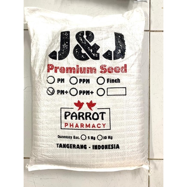 Jual J&J Premium Seed Parrot MIX + (PM+) 5KG Makanan Lovebird Falk ...