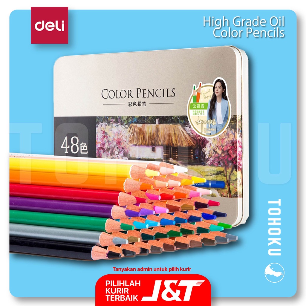 Jual (Pack Aman) Kotak Kaleng 72 Pensil Warna High Grade Oil Color ...