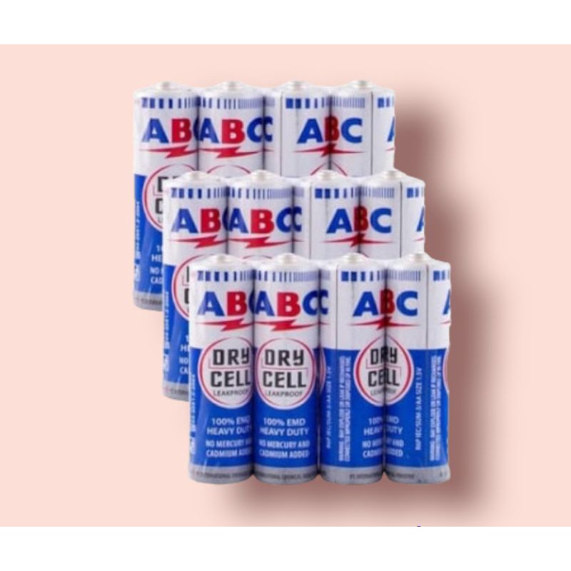 Jual BATU BATERAI ABC BERKUALITAS ISI 12 PCS UKURAN BESAR UNTUK JAM ...