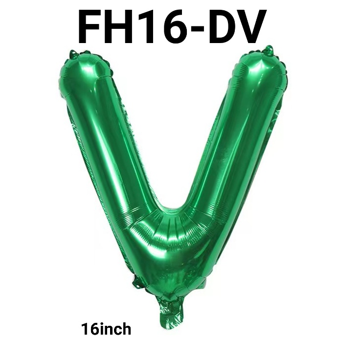 Jual FH16-D Balon foil huruf abjad nama 16 inch 40 cm hijau ijo green ...